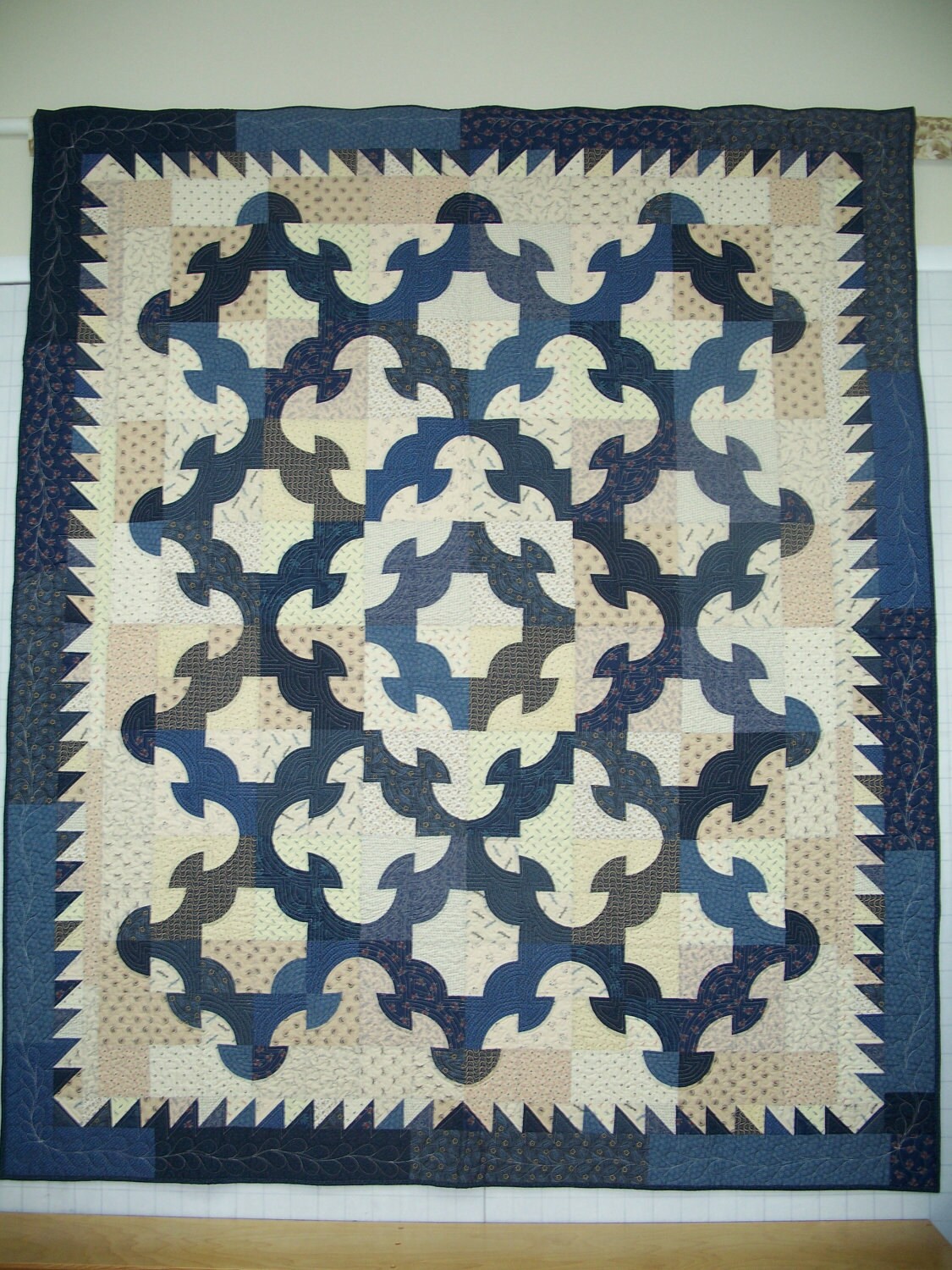 Drunkard's Path Variation Quilt - Etsy