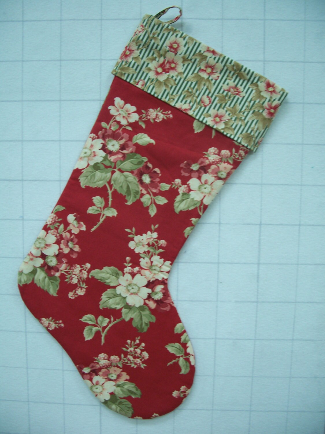 Floral Chrismas Stocking - Etsy