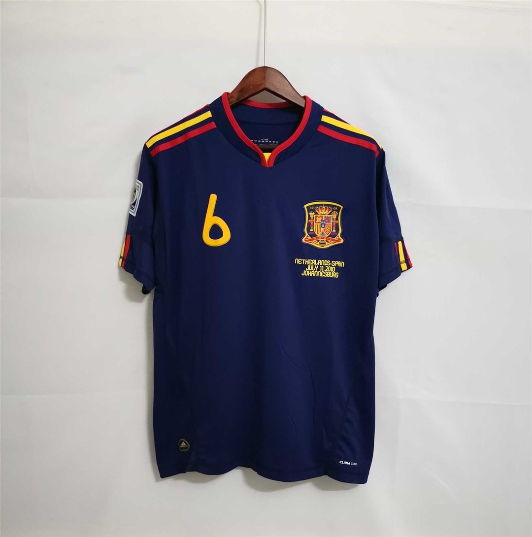 Men's Vintage 2010 Spain Soccer Jersey Away 6 Andres - Etsy