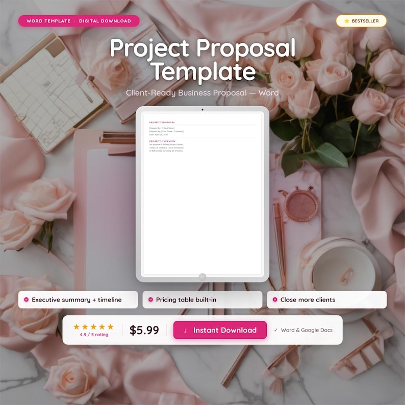 Project Proposal Template Word | Business Proposal Template | Client ...