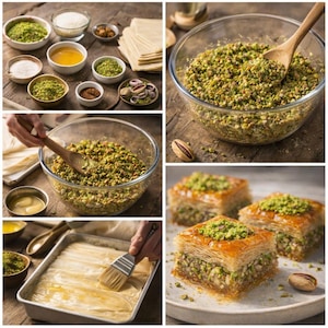 Pistazien-Kunafa-Rezept, authentisches orientalisches Dessert ...
