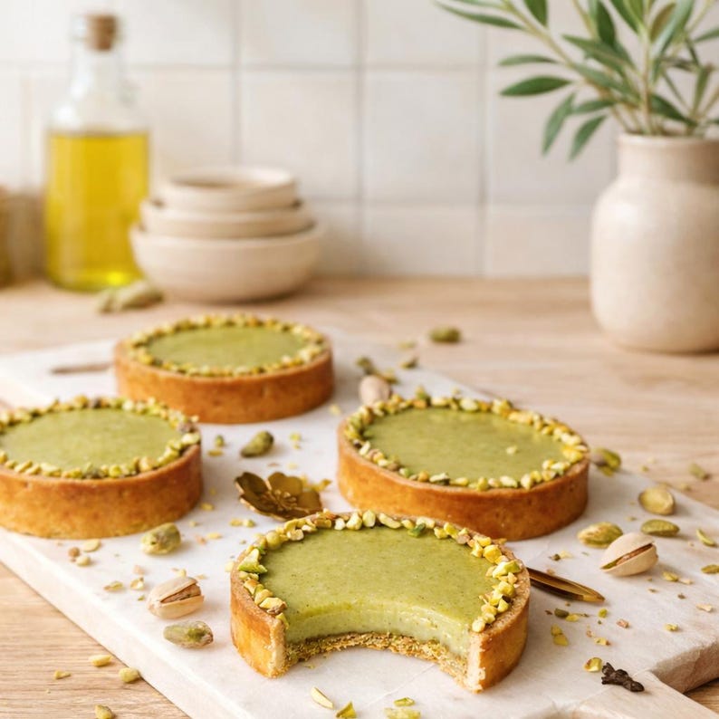 Pistachio Creams Tartlets Recipe Digital Download | Luxury French ...