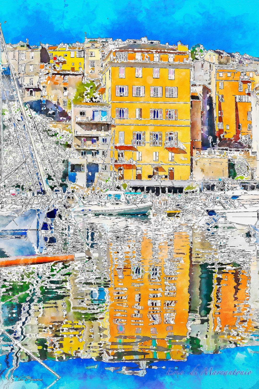 Watercolor Derived From High-resolution Photography and Created Through ...