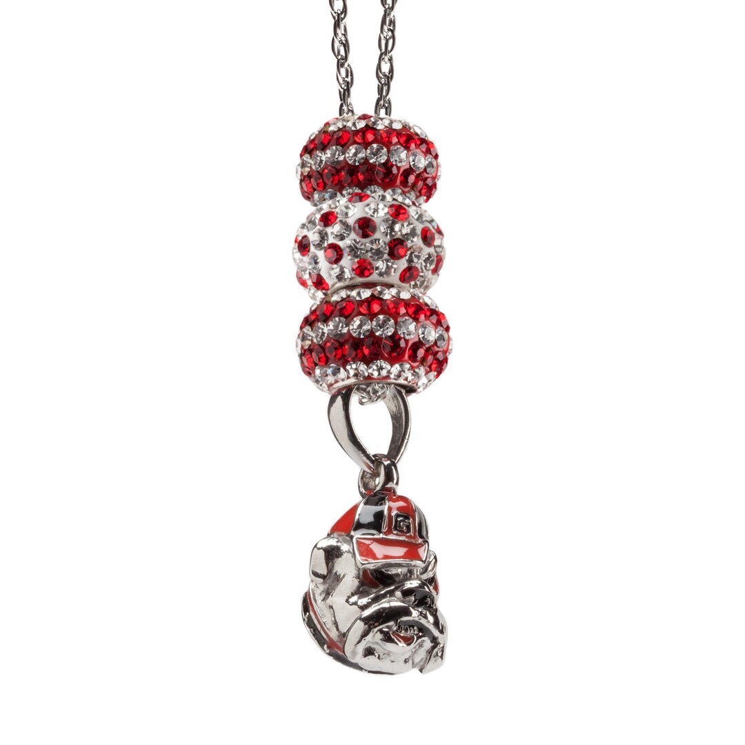 University of Georgia Necklace | UGA Bulldogs Pendant Necklace With 3 ...