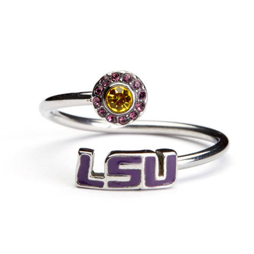 Louisiana State University Ring | LSU Tigers - Purple Block LSU With ...