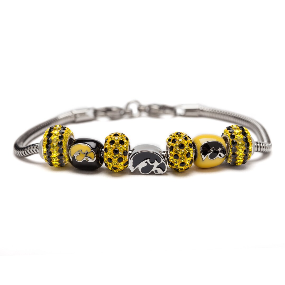 University of Iowa Charm Bracelet | Iowa Hawkeyes Bracelet | Officially ...