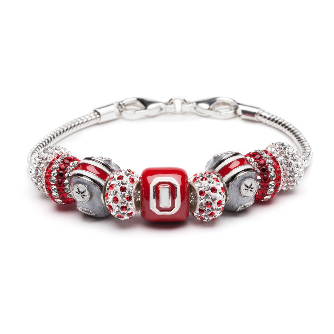 Ohio State Charm Bracelet | Ohio State Buckeye Crazy Bracelet | OSU ...