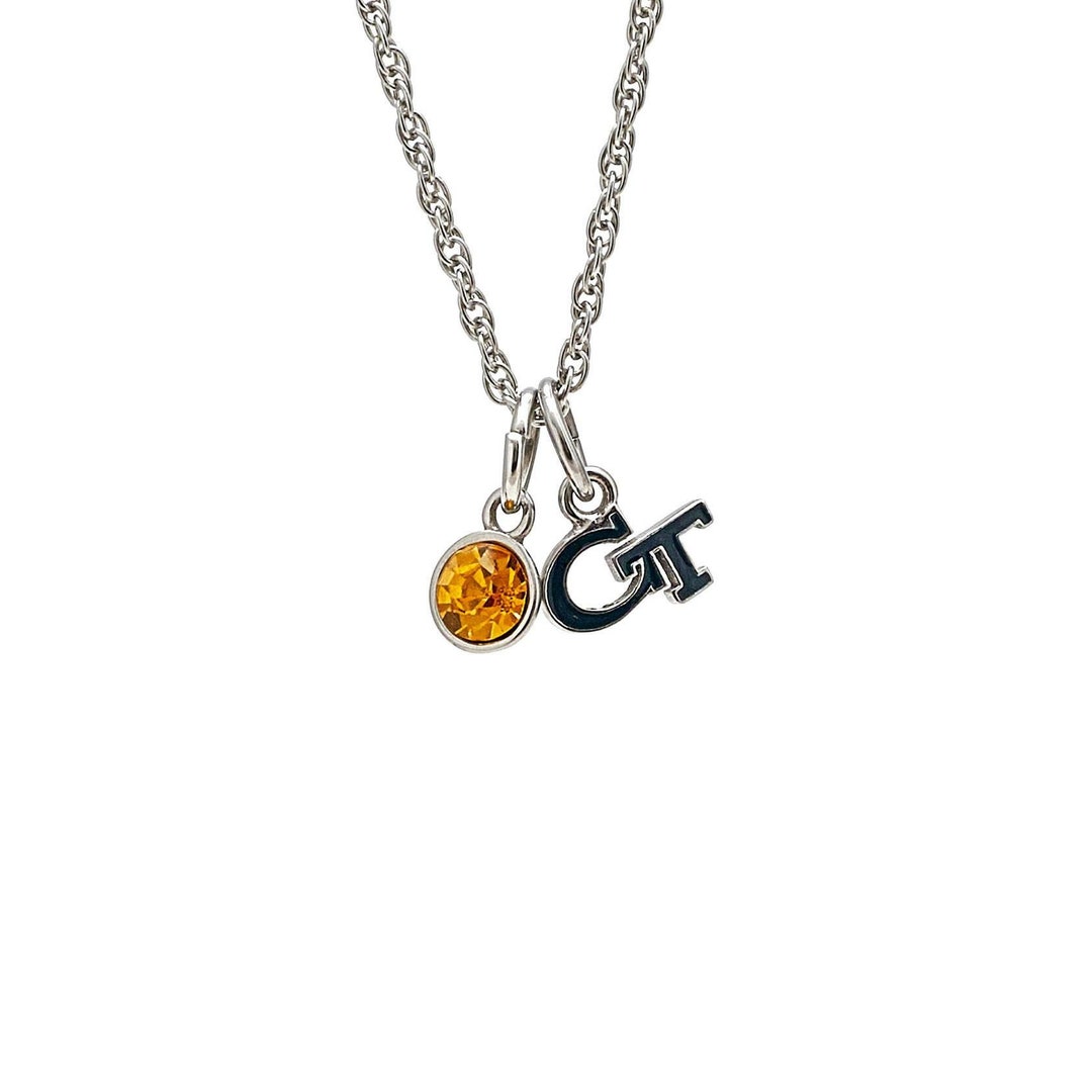 Stone Armory Georgia Tech Crystal Necklace | Georgia Tech Yellow ...