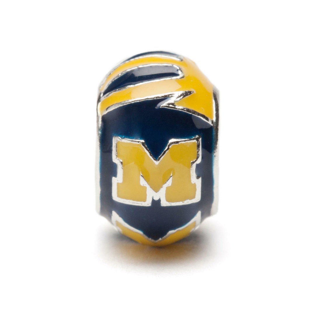Michigan Block M Bead Charm - Blue | University of Michigan Jewelry - Etsy