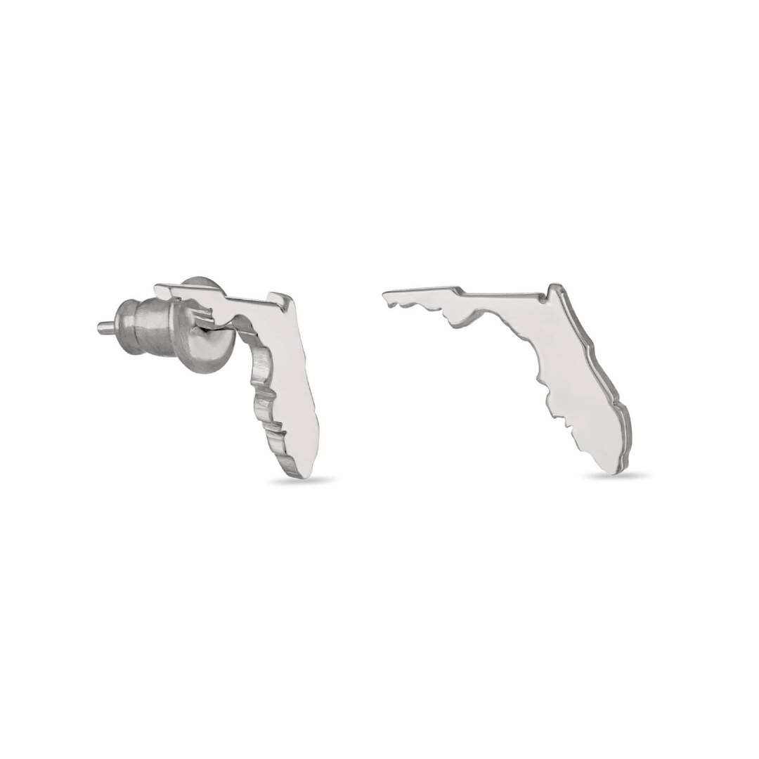 Stone Armory Florida Map Stainless Steel Stud Earrings for Women ...