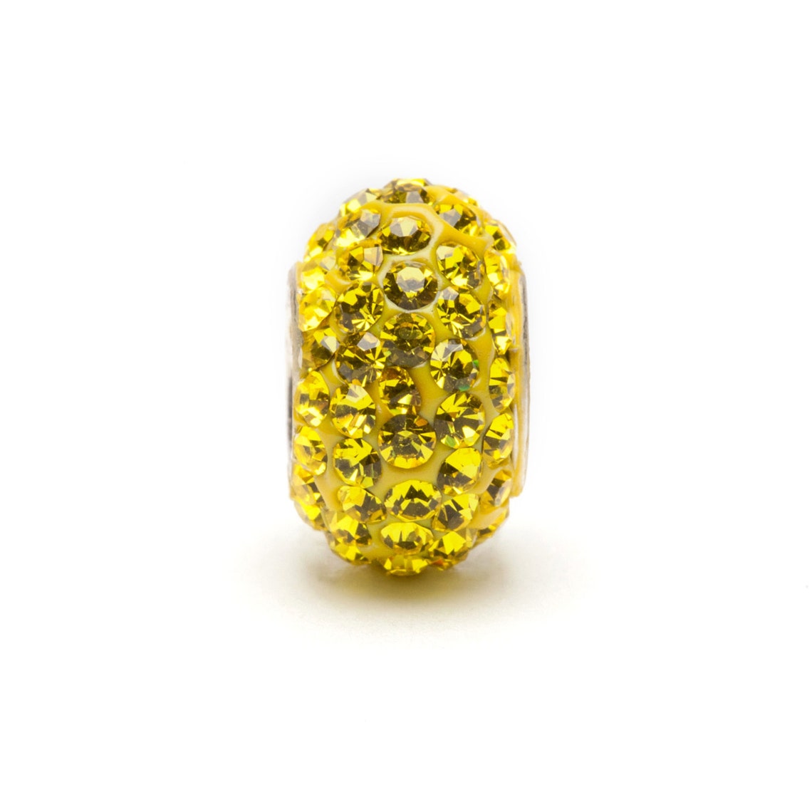 Yellow Crystal Bead Charm Fits Pandora - Etsy