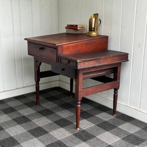 Antique Reading Railroad Desk, Train Station Desk, Table, Office, Slant ...