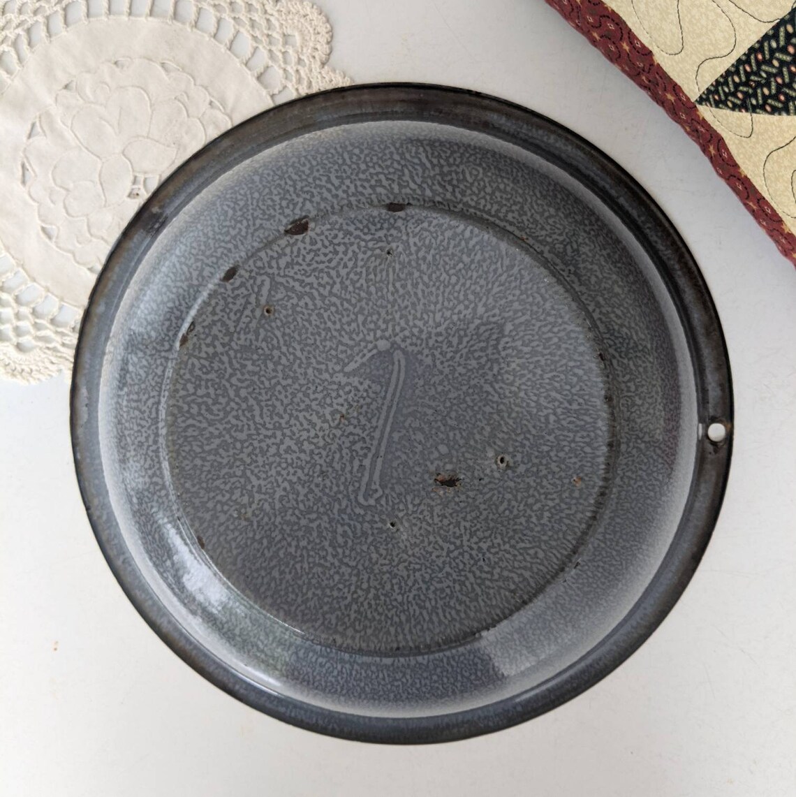 Vintage Gray Enamelware Graniteware Agateware Enameled Metal | Etsy