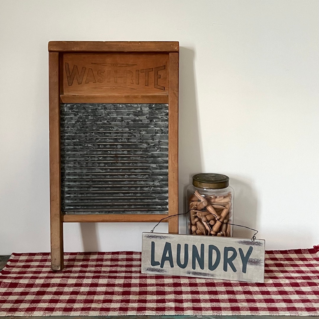 National Washboard Co. No. 28 Wash-rite Vintage Washboard 22 3/4" X 13 ...