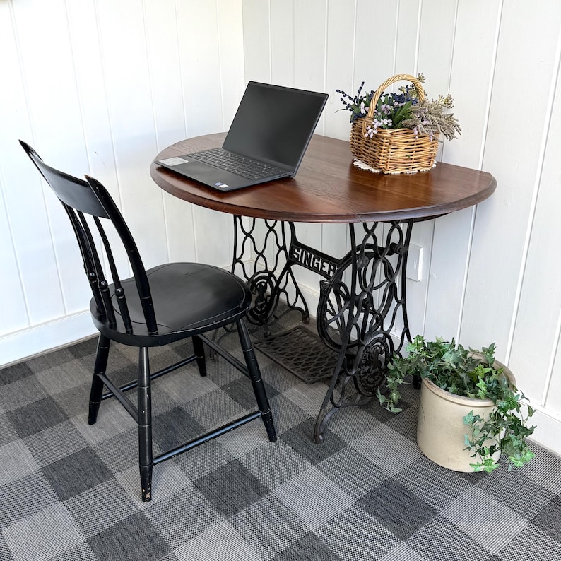 Vintage Drop Leaf Singer Sewing Machine Base Table - Unique Space ...