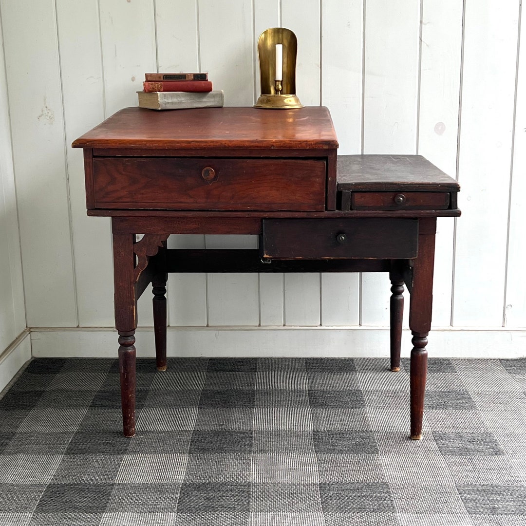 Antique Reading Railroad Desk, Train Station Desk, Table, Office, Slant ...