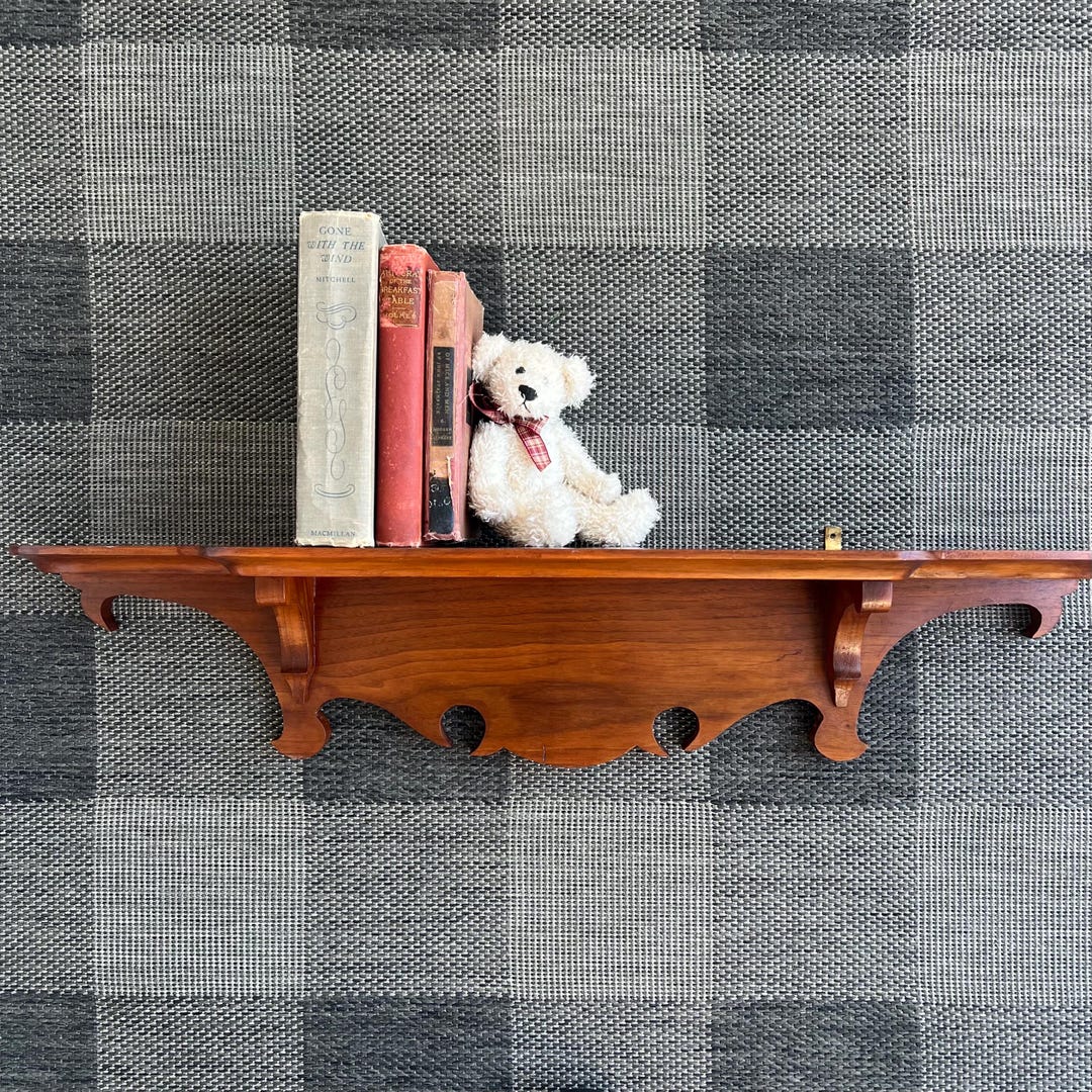 32” Wall Shelf - Hand Made and Signed With Beautiful Patina and Nice ...