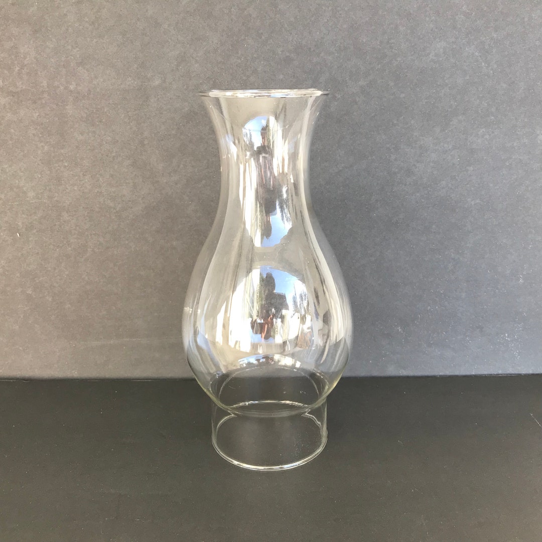 3" Fitter X 8 3/4" Tall Chimney Globe FLARED TOP Clear Glass ...
