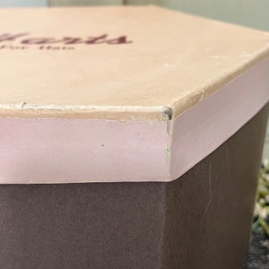 Vintage Hat Box Hexagon "harts for Hats" Purple and Pink (brown and ...