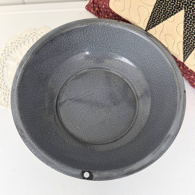Vintage Gray Enamelware Graniteware Agateware Enameled Metal - Etsy