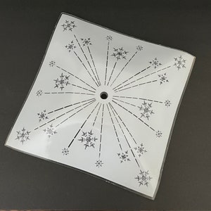 11 3/4 Square Glass Ceiling Light Fixture Replacement Cover Shade White ...