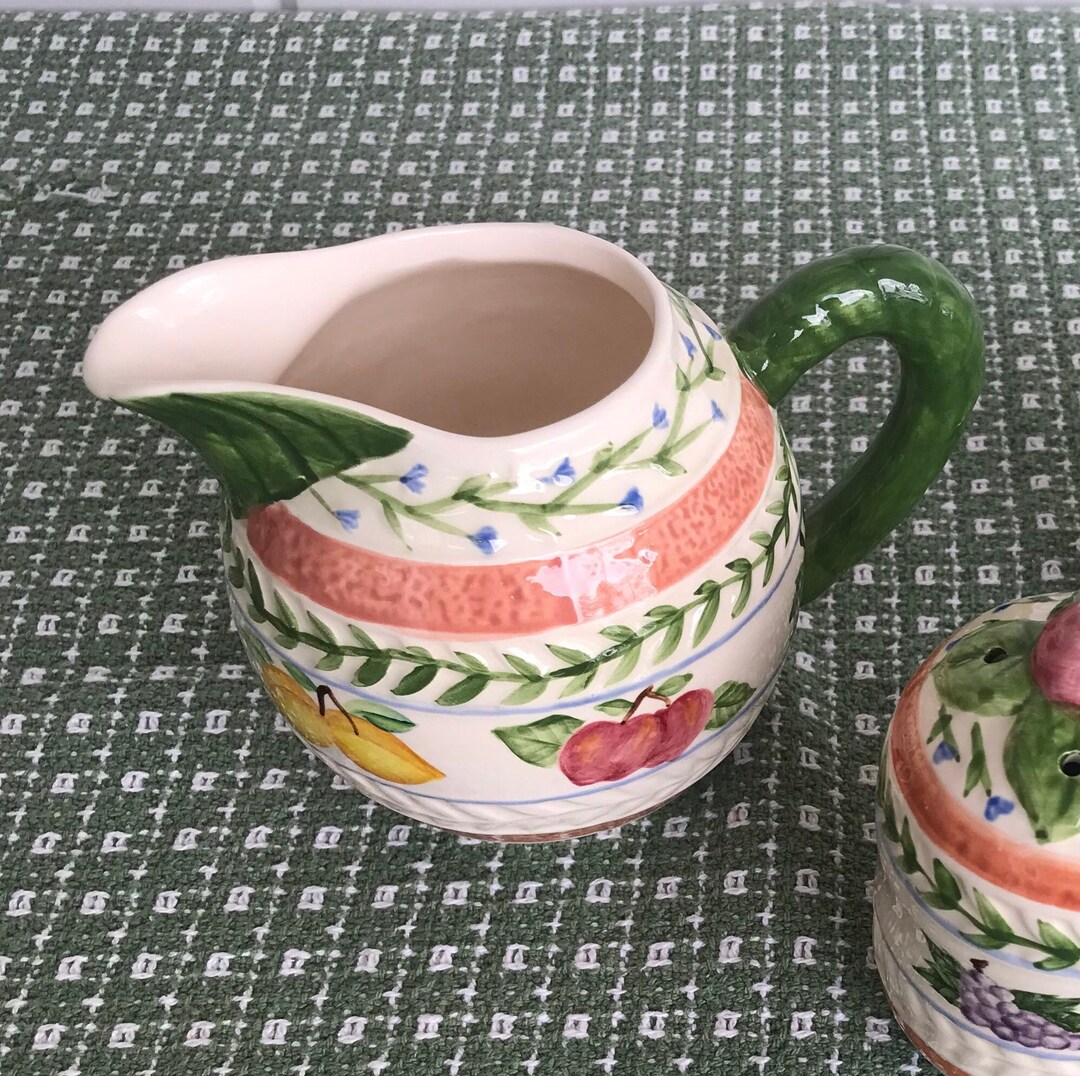 1 Creamer Fresh N Fruity Strata Group Handpainted Philippines Pottery ...
