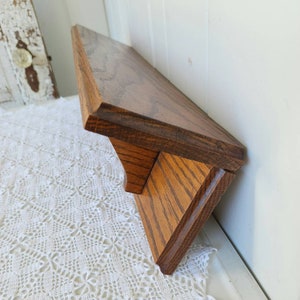 20 1/2" Shaker Style Wall Shelf Solid Oak W 2 Small Pegs Hat Rack ...