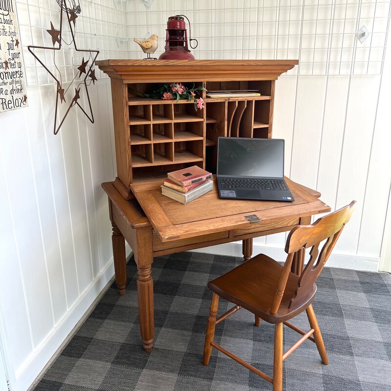 Antique Drop Front Secretary Desk - Etsy