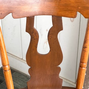 1 Vintage Wooden Fiddle-back Chair Primitive Farmhouse Country Kitchen ...