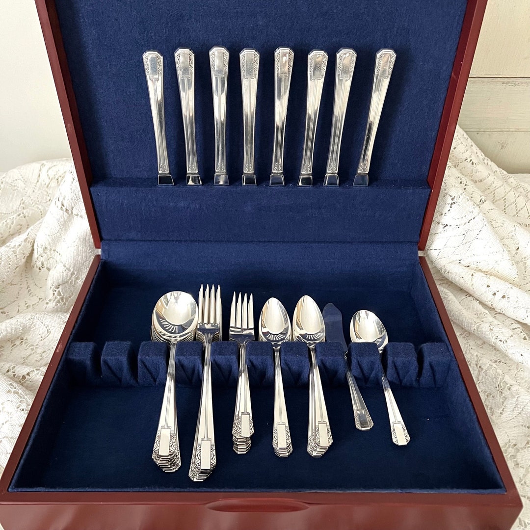 48pc Park Lane Pattern - 1881 Rogers Oneida Flatware Silverplate ...