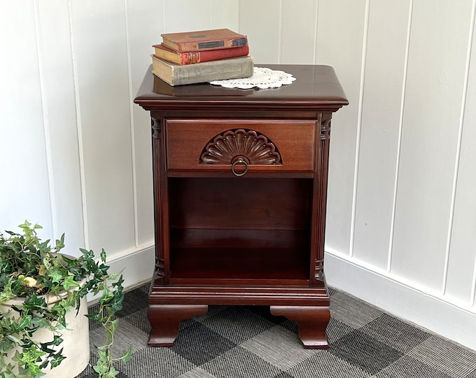 Vintage Mahogany Nightstand With One Dovetailed Drawer by Hungerford ...