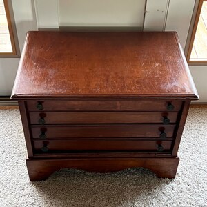 Chairside Chest 24 1/2 X 16 1/2 Vintage 4 Drawer Small Nightstand ...