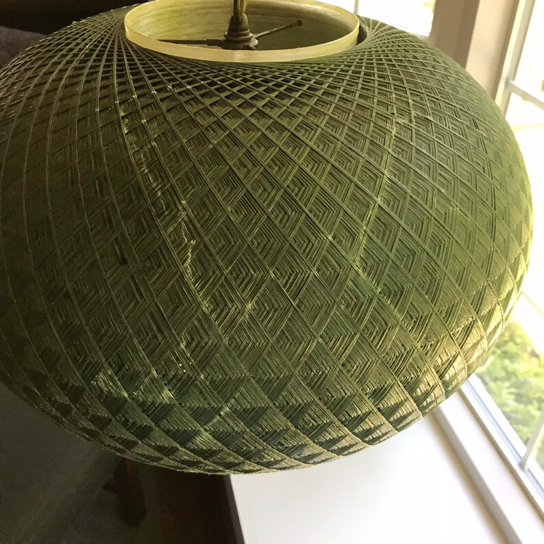 Green Swag Spaghetti Fiberglass String Hanging Lamp Gold - Etsy