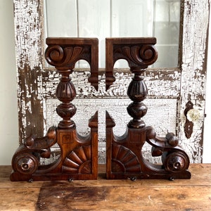 2 Architectural Salvage Corbel Brackets 20 High X 12 1/4 Wide X 2 3/8 ...