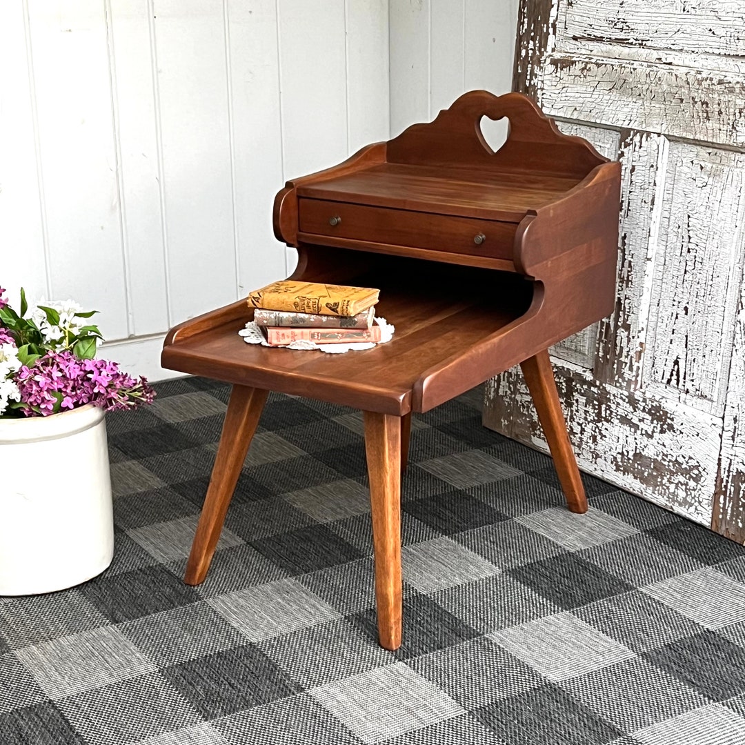 Vintage End Table With 1 Drawer 26 Long X 18 Wide X 27 1/2 High ...