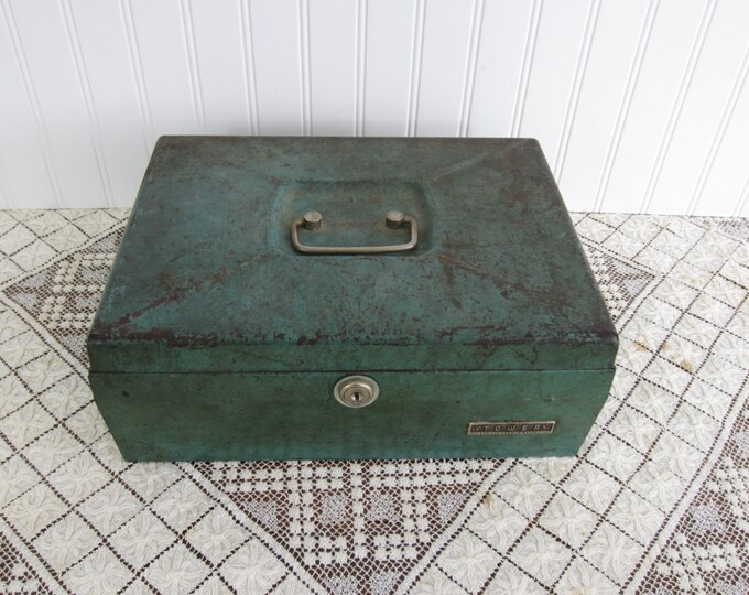 Vintage Box / Tower Sears, Roebuck & Co / Green Metal, Locking Box ...