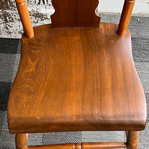 1 Vintage Wooden Fiddle-back Chair Primitive Farmhouse Country Kitchen ...