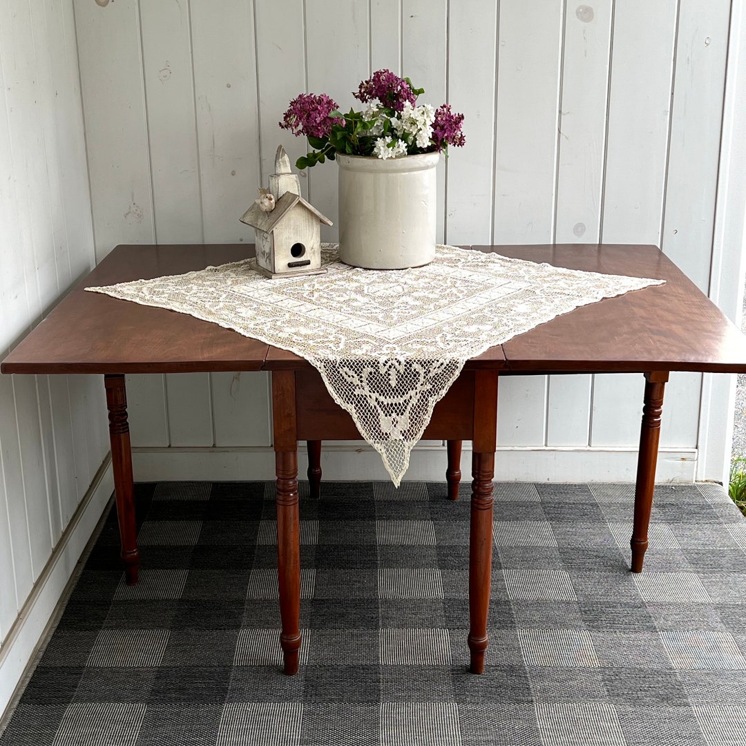 Large Dark Cherry Drop Leaf Gate Leg Table ~ 58 1/2" X 42 1/4" When ...