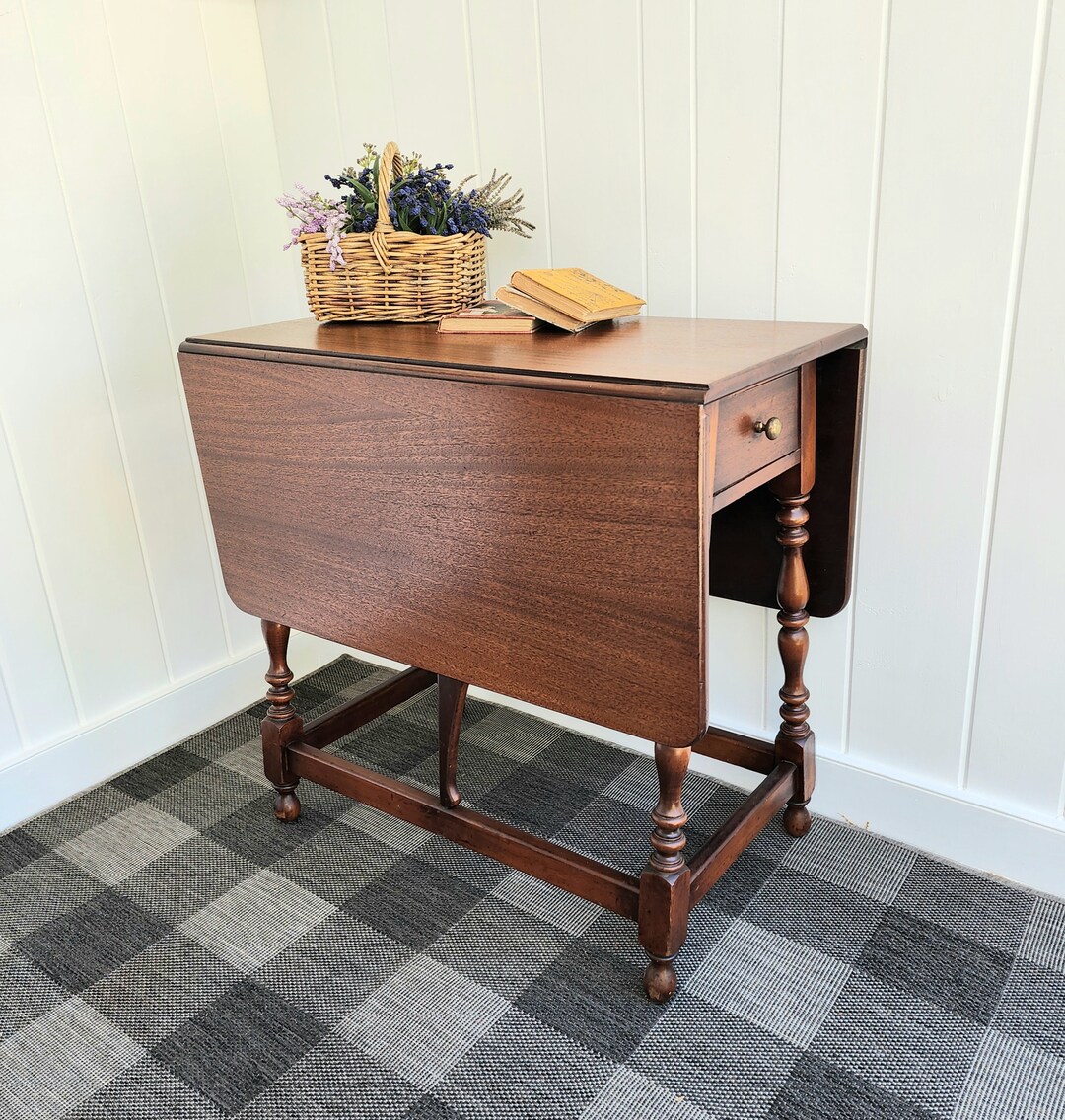 RESERVED FOR MARIA- Pick up Only Drop Leaf Table With One Drawer ~ 32” X 48” With Leaves up X 30 ...