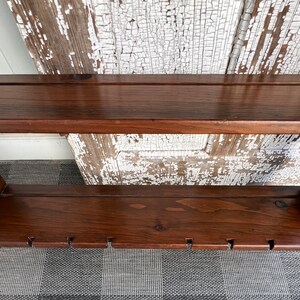 Vintage 3-tiered Hanging Wall Shelf With 6 Spoon Slots and Plate ...