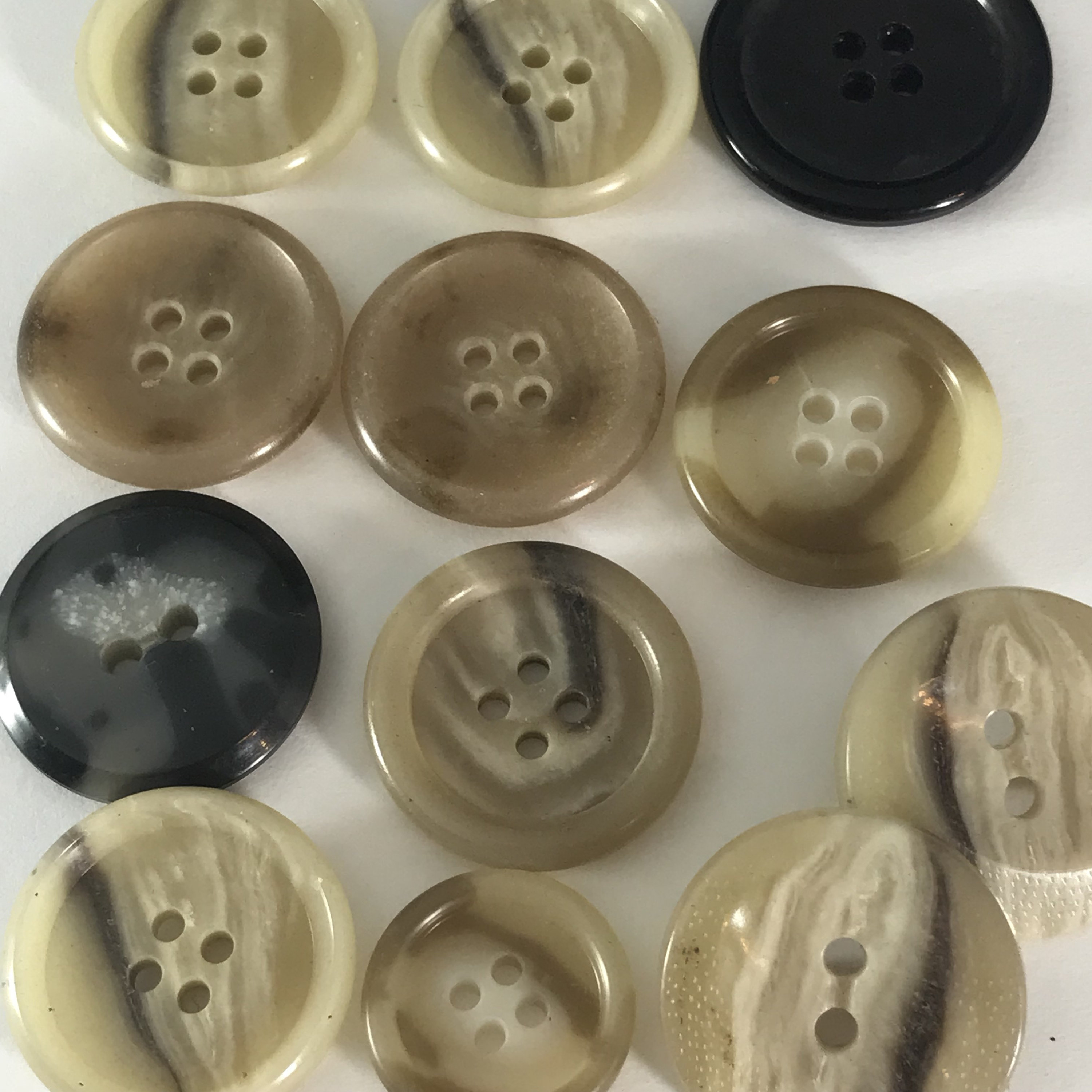 12 Assorted Buttons Tan and Brown 2 & 4 Hole Decorative | Etsy