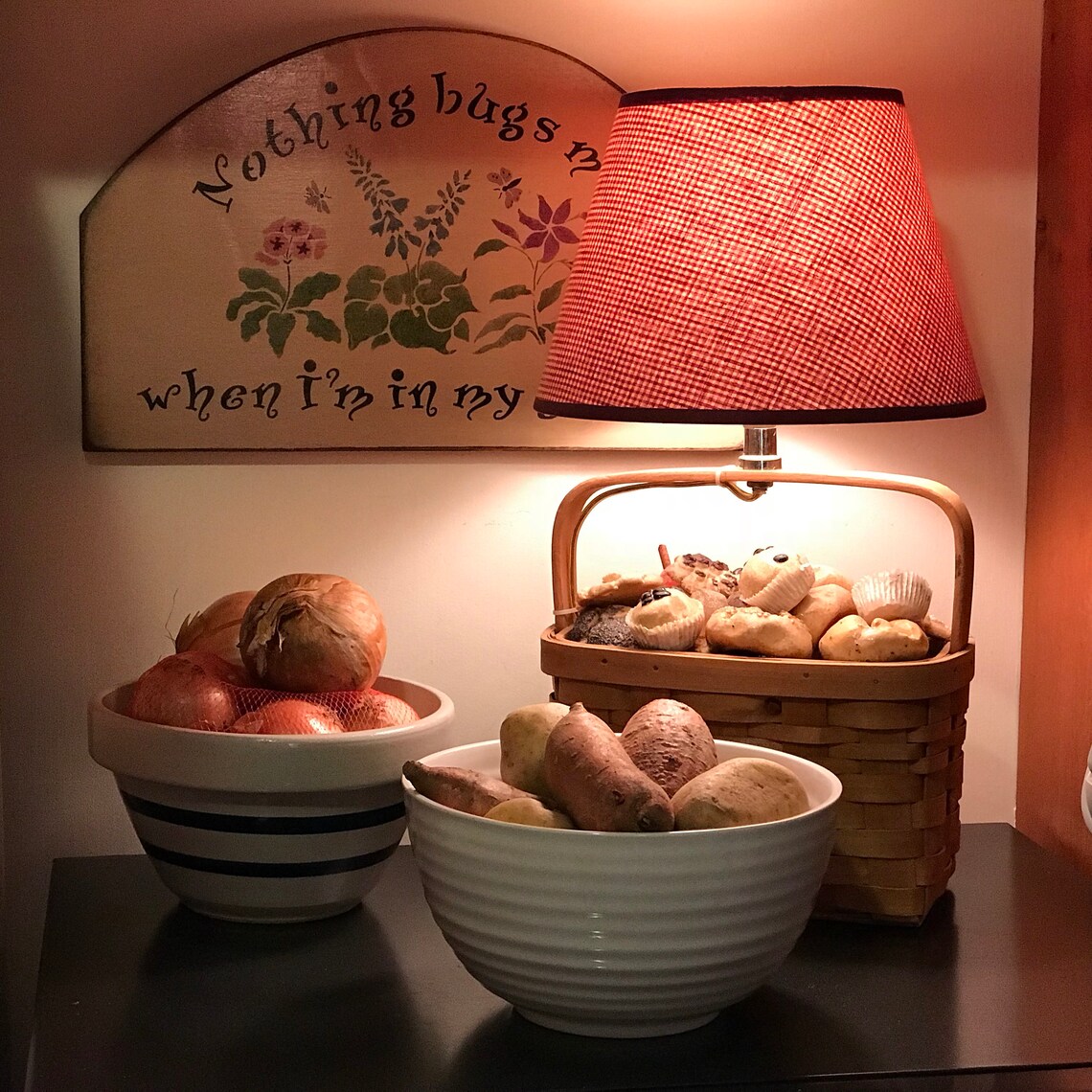 Kitchen Lamp Pastry Basket Lamp Bakery Decor Cottage Style - Etsy