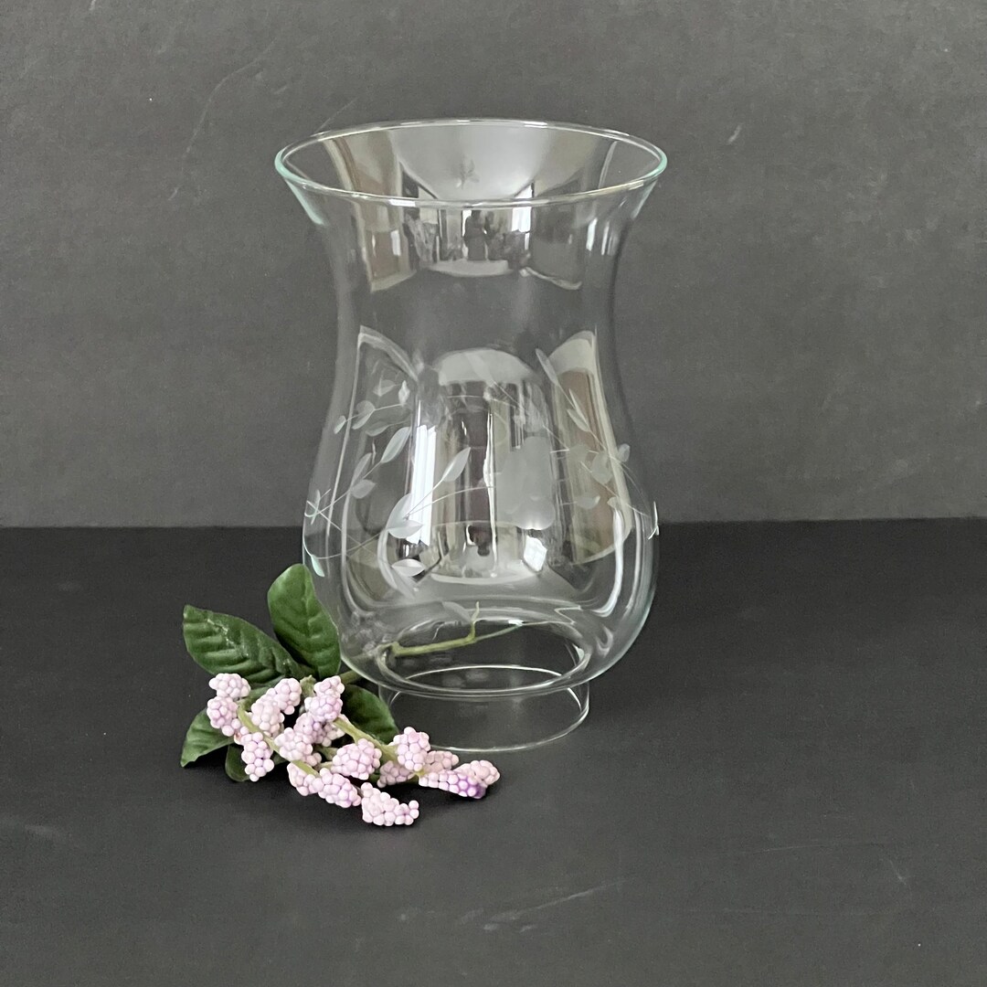 Princess House 2 1/4" Fitter Etched Fluted "heritage" Chimney Shade ...
