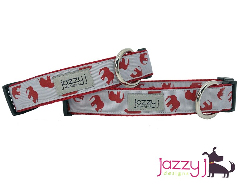 Grey Alabama Elephant Roll Tide Dog Collar | Etsy