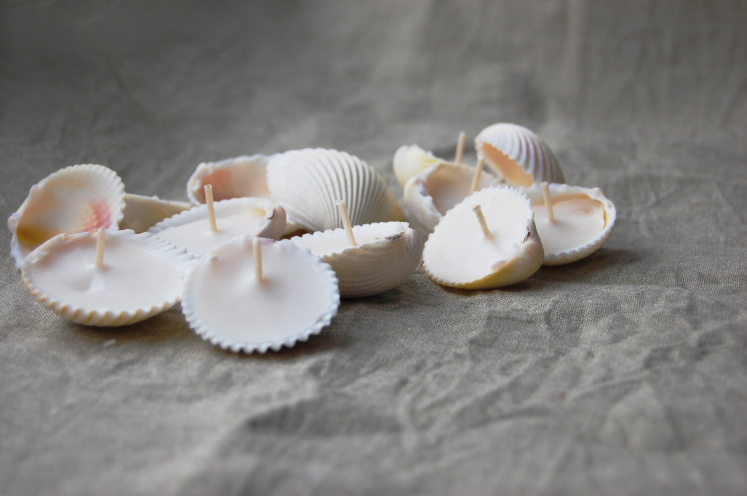 Eco-friendly Scented Handmade Seashells Candles Set of 24, Mermaidcore ...