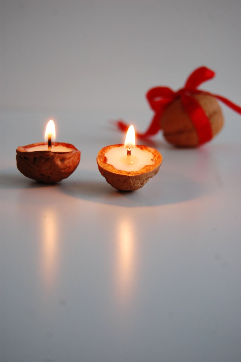 Walnut Shell Scented Candles Cute Sweet Christmas Gift | Etsy