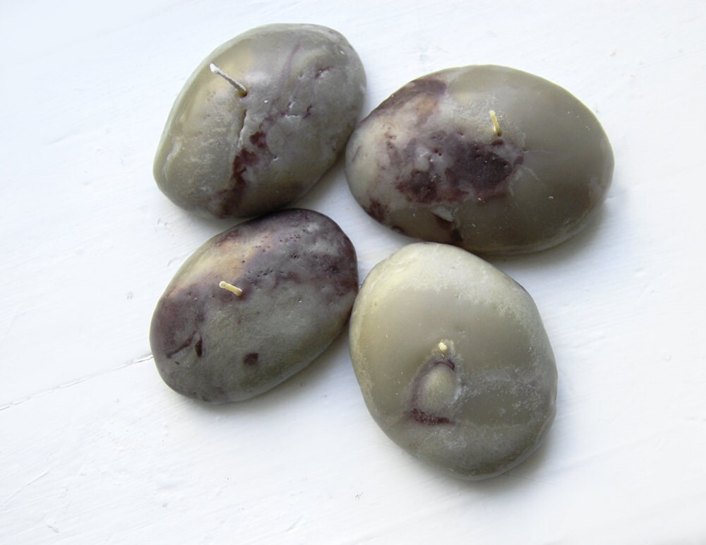 Hand Formed Beach Stone Candle Individually Out of Wax Pebble | Etsy