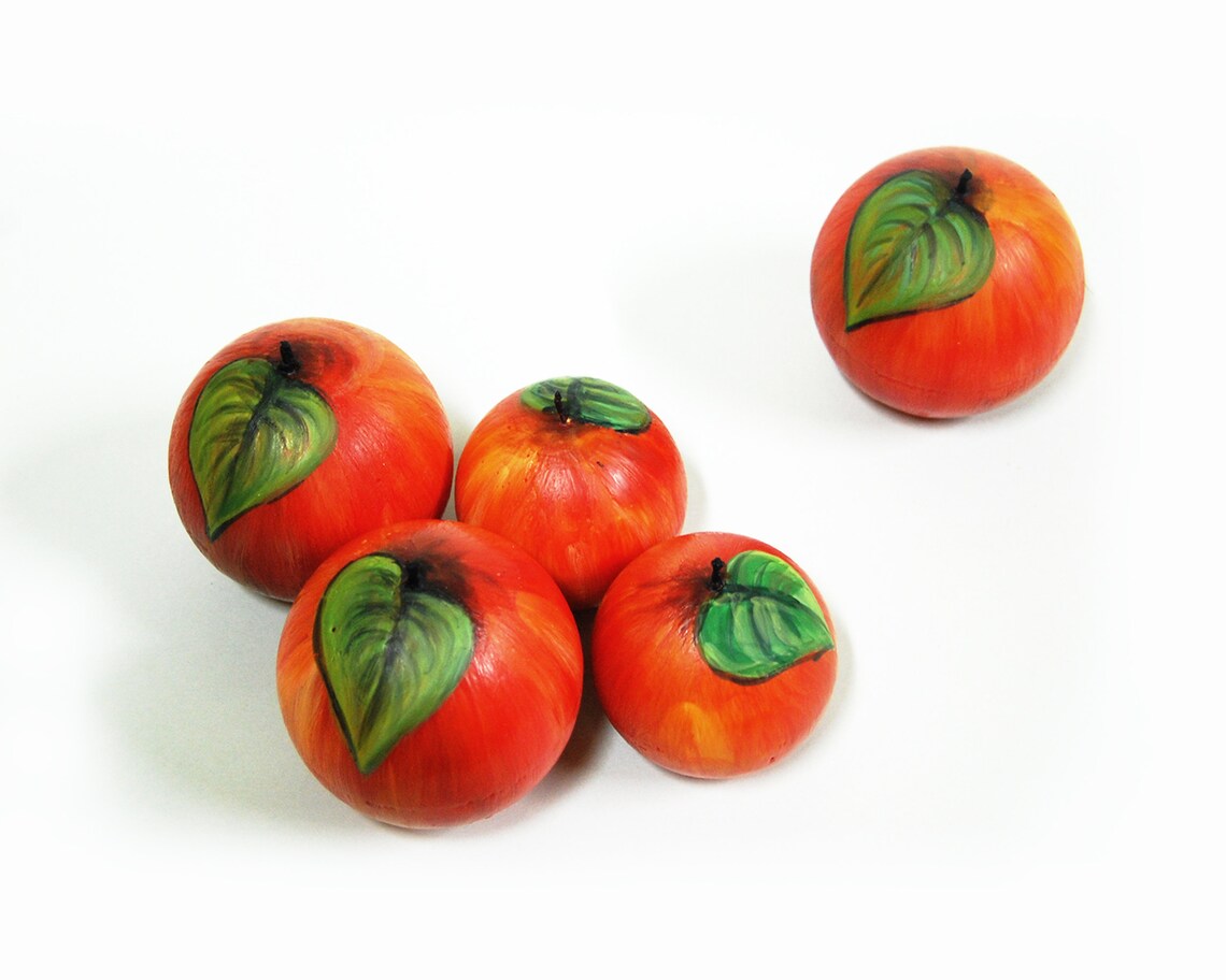 Red Sweet Apple Scented Candle Fake Fruit Candle Holiday | Etsy