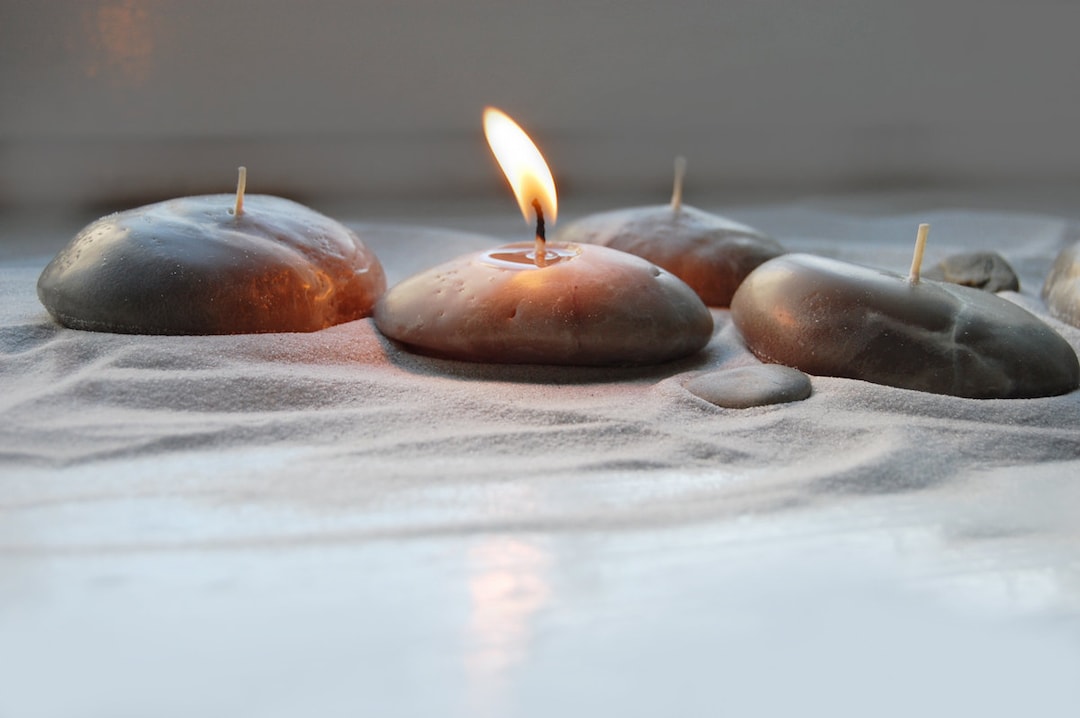 Pebble Candles, Stone Candles Set of 4, Hygge Home Decor, Rocks Candle ...