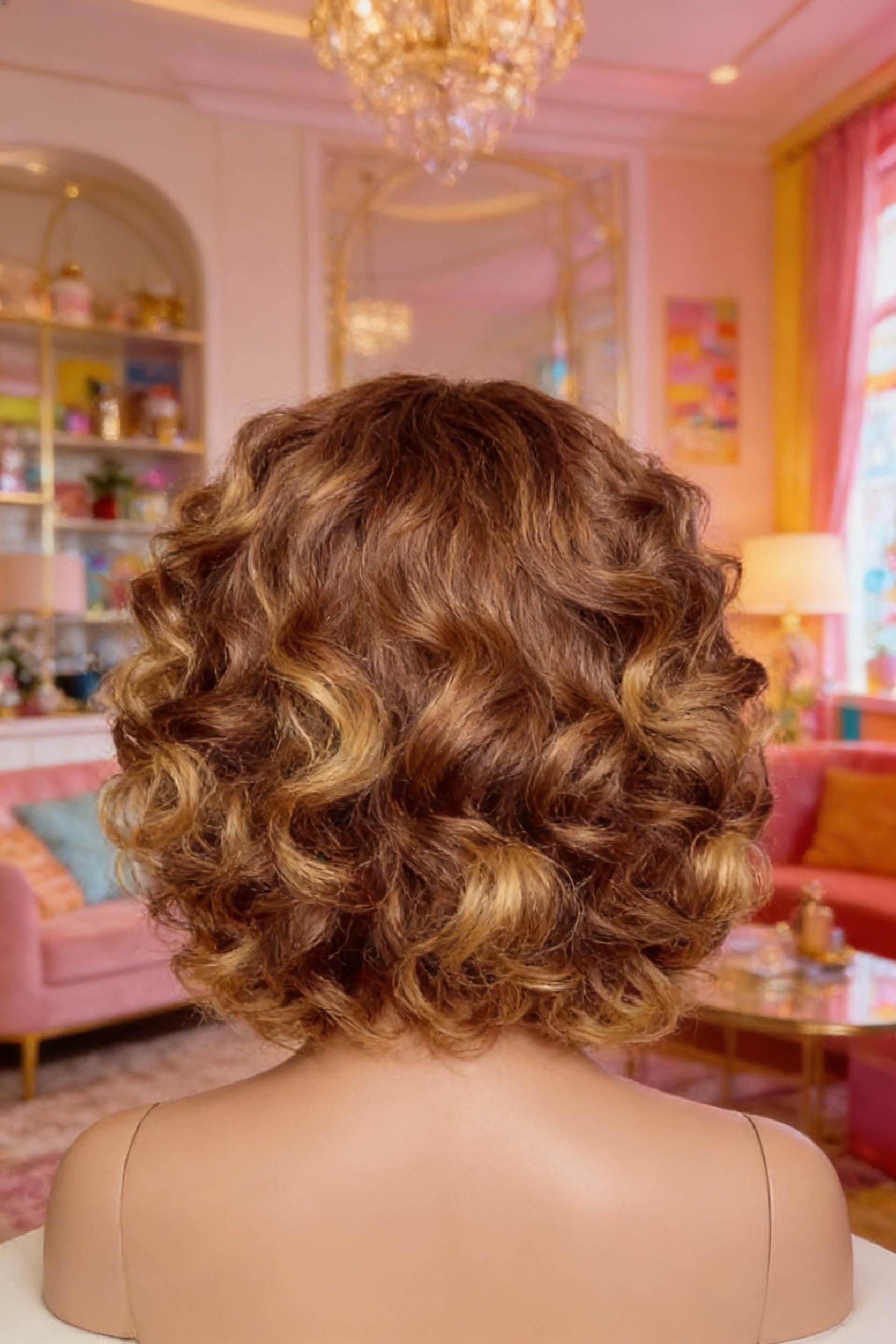 Short Curly Wig With Bangs – Spiral Curls for Women, Natural Look Wig ...